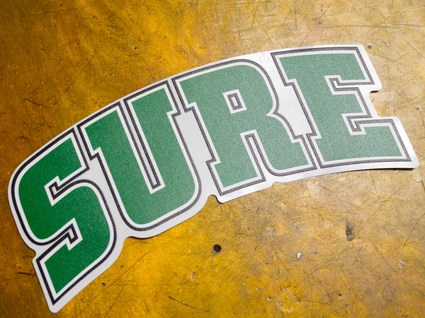 Large Pea Ess Sea Sticker - Green – THE SURE STORE