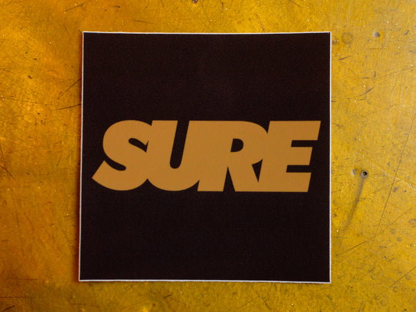 Banner Square Sticker 3" - Black / Bronze – THE SURE STORE